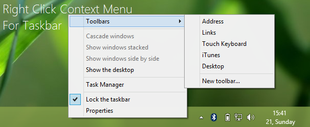 How to disable Taskbar Context Menu in Windows 11