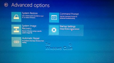 Boot into legacy Boot Manager & display Startup Settings in Windows 11