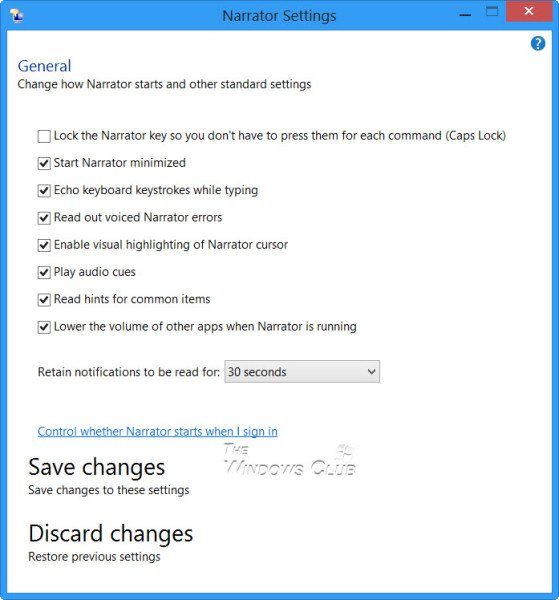 How to use Narrator in Windows 7/8
