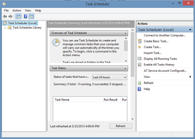 Windows Task Scheduler lets you play Song at every Startup