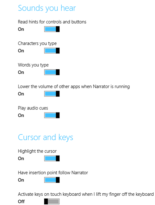 How to use Narrator in Windows 7/8