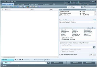 Rename and Tag Music files with TagScanner for Windows PC