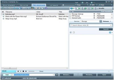 Rename and Tag Music files with TagScanner for Windows PC