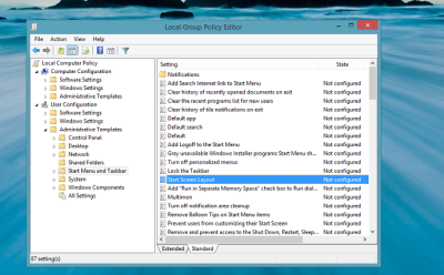 Force or specify a Fixed Start Screen Layout for Users in Windows 8.1