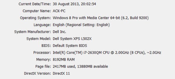 How much Computer RAM, Graphics Card/Video memory do I have