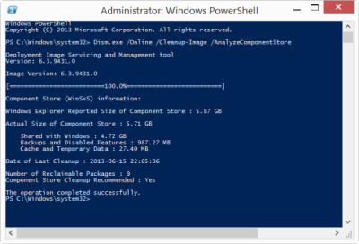 Analyze Windows Component Store or WinSxS in Windows 11/10