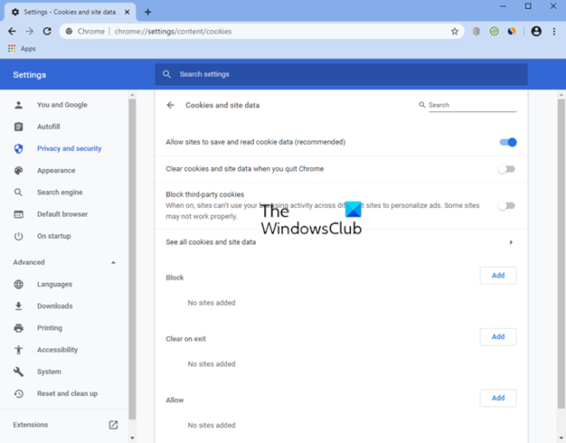Disable, Enable Cookies in Chrome, Edge, Firefox, Opera browsers