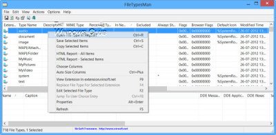 FileTypesMan: View, edit file extensions and types in Windows 11