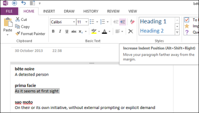 How to create Text-based FlashCards in OneNote