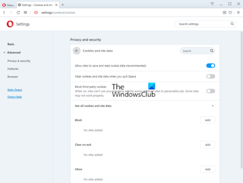 Disable Enable Cookies In Chrome Edge Firefox Opera Browsers