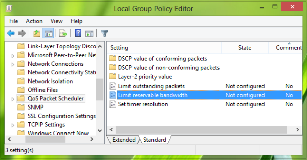 Limit Reservable Bandwidth Setting in Windows 11/10 Limit Reservable Bandwidth Setting in Windows 11/10