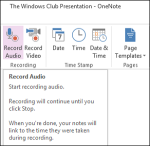 How to record Audio or Video with OneNote