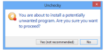 Prevent bundled software, crapware from being installed: Unchecky