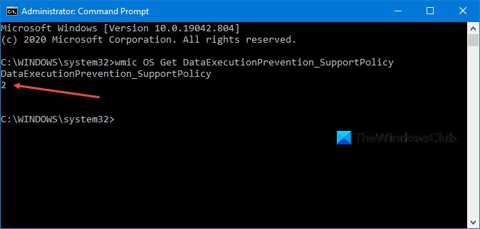 Check or Verify Status of Data Execution Prevention DEP settings Check or Verify Status of Data Execution Prevention DEP settings