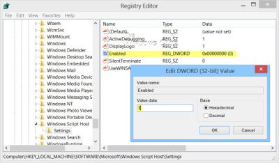 Windows Script Host access is disabled on this machine