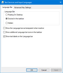 Language Bar missing from Taskbar in Windows 11