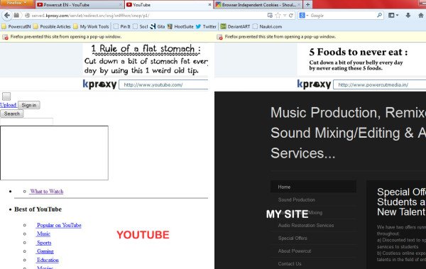 KProxy is a free anonymous web proxy service