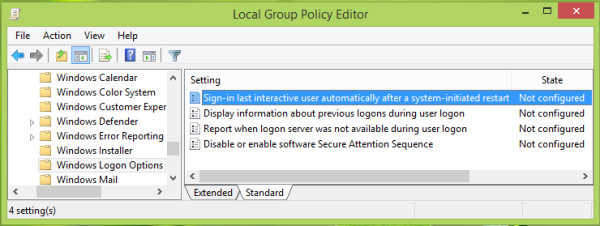How to prevent Automatic Sign-in after installing Windows Updates