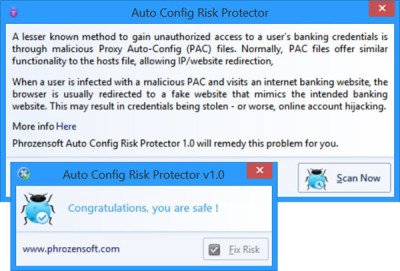Risks of using Proxy Auto-Config (PAC) File, Identity Theft and more
