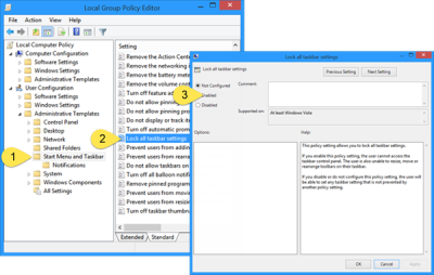 How to lock all Taskbar settings in Windows 11/10