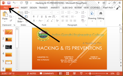 Save PowerPoint Presentation Slides As High Resolutions Images