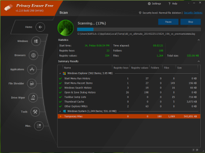 Privacy Eraser: Protect your Privacy with one click on Windows PC