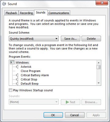 How to disable or change Sounds in Windows 11/10