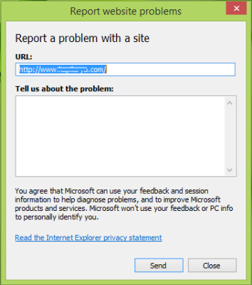 Enable or Disable Report Website Problems in Internet Explorer