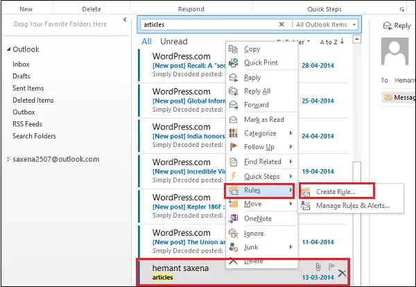 Outlook 2016 rules and alerts - holdencontent Outlook 2016 rules and alerts - holdencontent