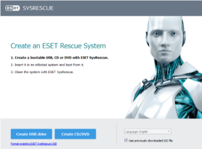 Create bootable media using ESET SysRescue Live