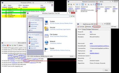 Windows Inspection Tool: Monitor processes, services, connections