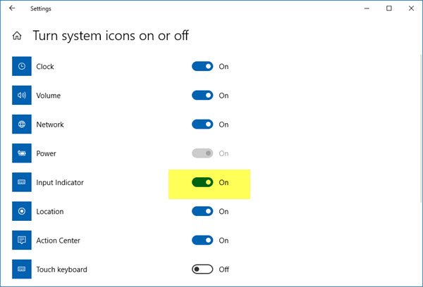 Turn Off Language Bar or Input Indicator in Windows 11