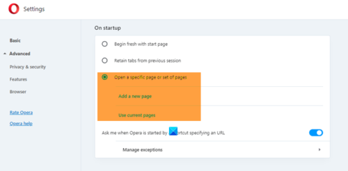 How to change homepage in Chrome, Edge, Firefox, Opera