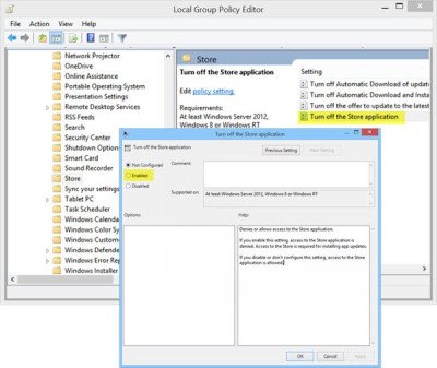 How to Enable or Disable access to Microsoft Store in Windows 11/10