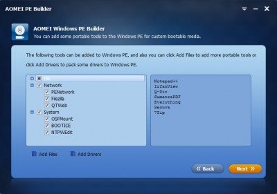 Create a WinPE-based bootable media with AOMEI PE Builder