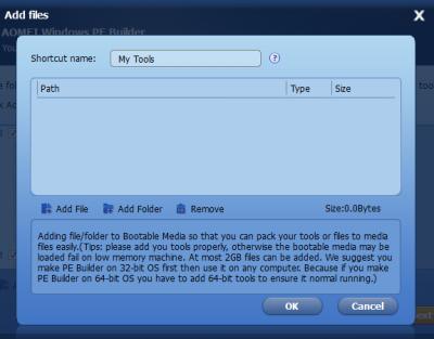 Create a WinPE-based bootable media with AOMEI PE Builder