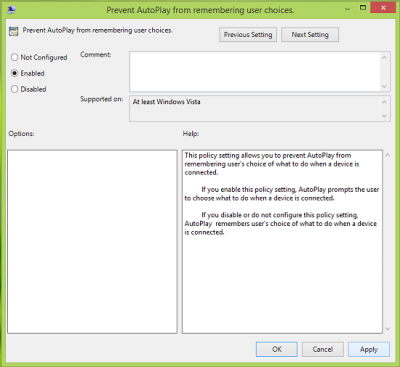 How to prevent AutoPlay from remembering User Choice in Windows 11/10