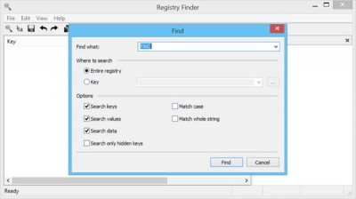 How to search Windows Registry Keys, Values and Settings