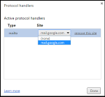 Manage Special Links or Site Handler requests in Chrome