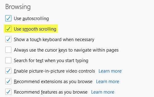 Enable Smooth Scrolling in Windows, Chrome, Edge, Firefox, Opera Enable Smooth Scrolling in Windows, Chrome, Edge, Firefox, Opera