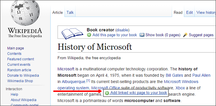 How to create an eBook from Wikipedia