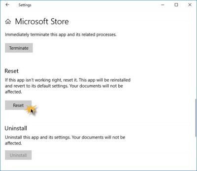 Fix The Server stumbled Microsoft Store error message