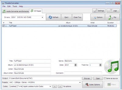 TAudioConverter: Free audio converting software for Windows PC