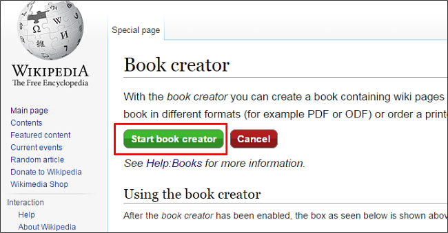 How to create an eBook from Wikipedia