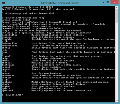 Manage Windows Drivers using DevCon command line tool