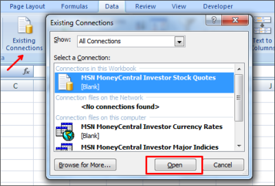 How to get Stock Quotes in Excel