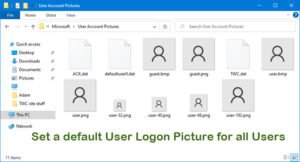 Set a Default User Logon Picture for all Users in Windows 11/10