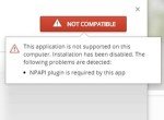 Disable This plugin or application is not supported error in Chrome