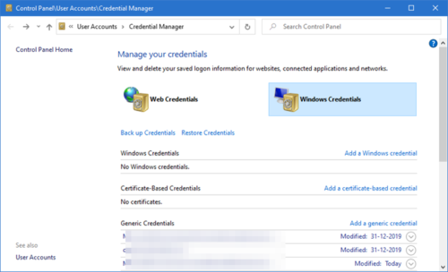How to open and use Credential Manager in Windows 11/10