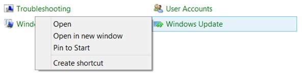 How to pin Windows Update to Start Menu or Taskbar in Windows